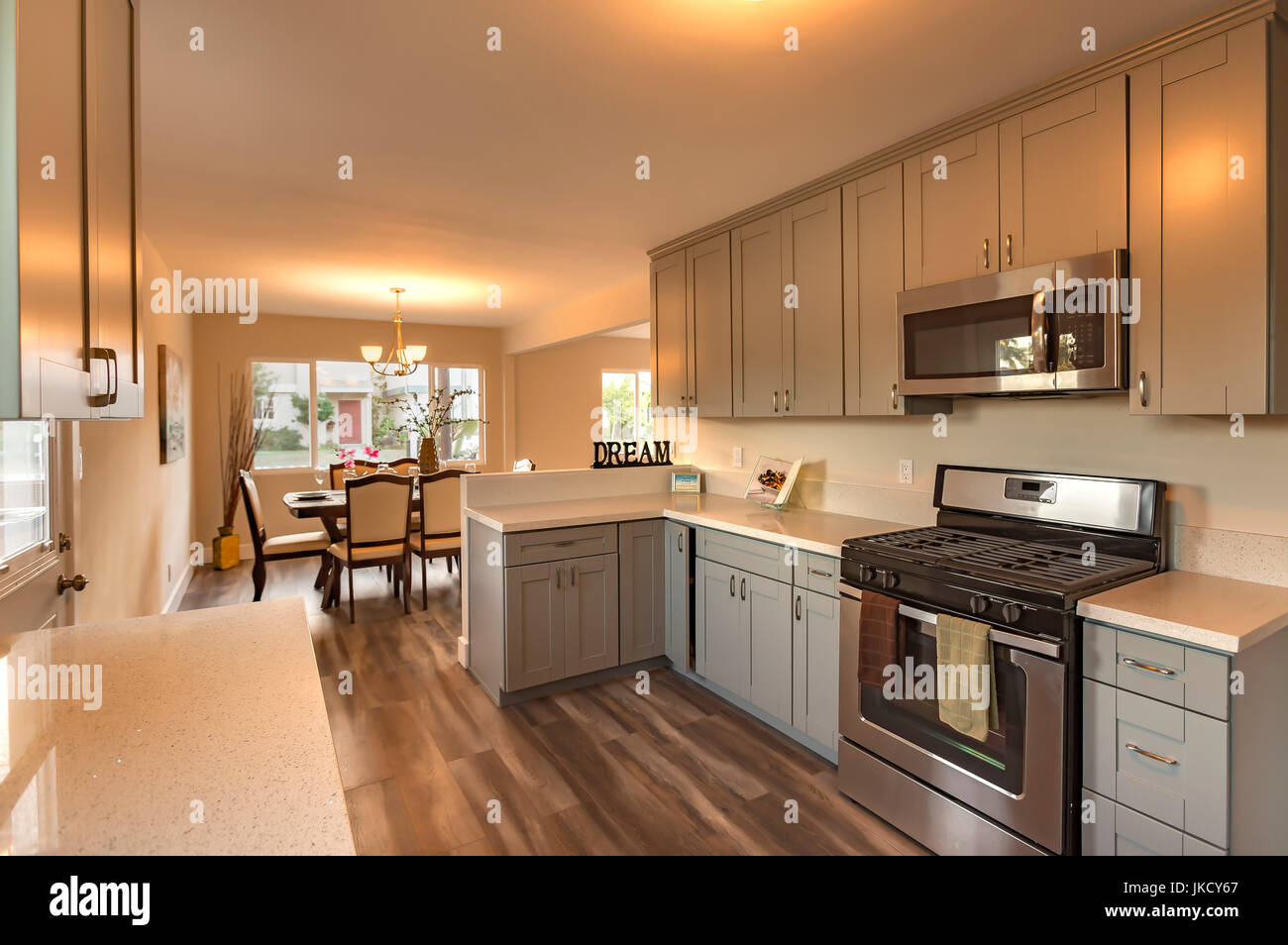 Model home kitchen in southern California ready for a real estate shoot ...