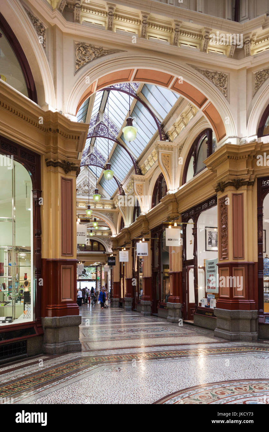 Australia, Victoria, VIC, Melbourne, The Block Arcade, interior Stock ...