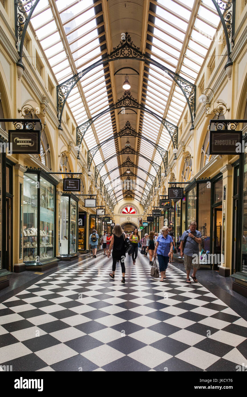 Australia, Victoria, VIC, Melbourne, The Block Arcade, interior Stock ...