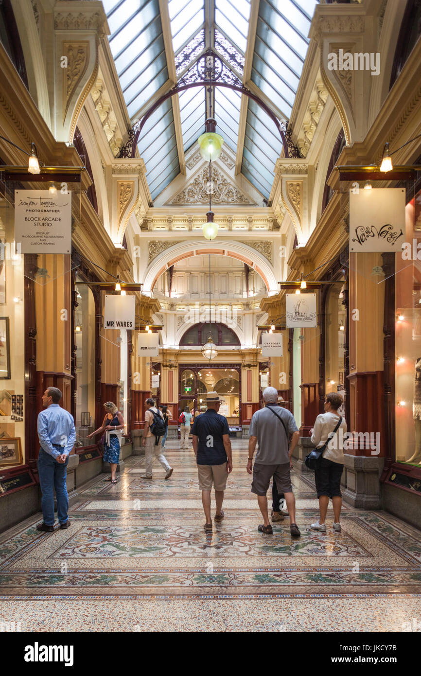 Australia, Victoria, VIC, Melbourne, The Block Arcade, interior Stock ...