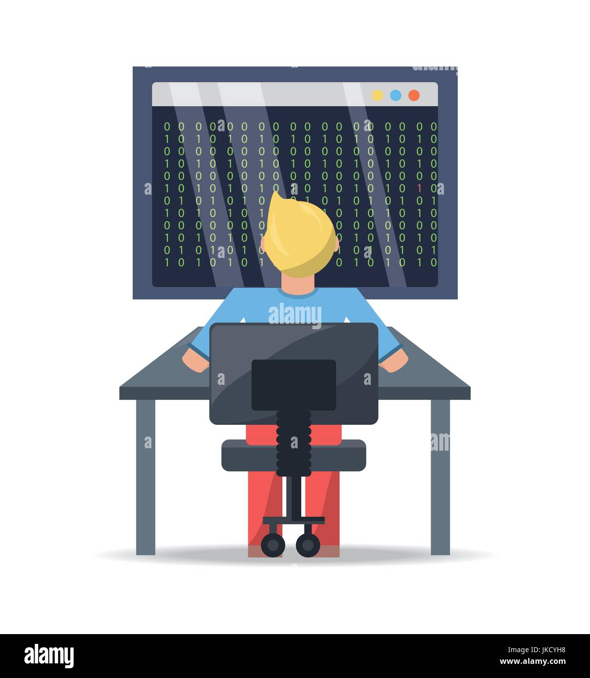Web Developer Working On Computer Programming Coding Stock Vector Image And Art Alamy
