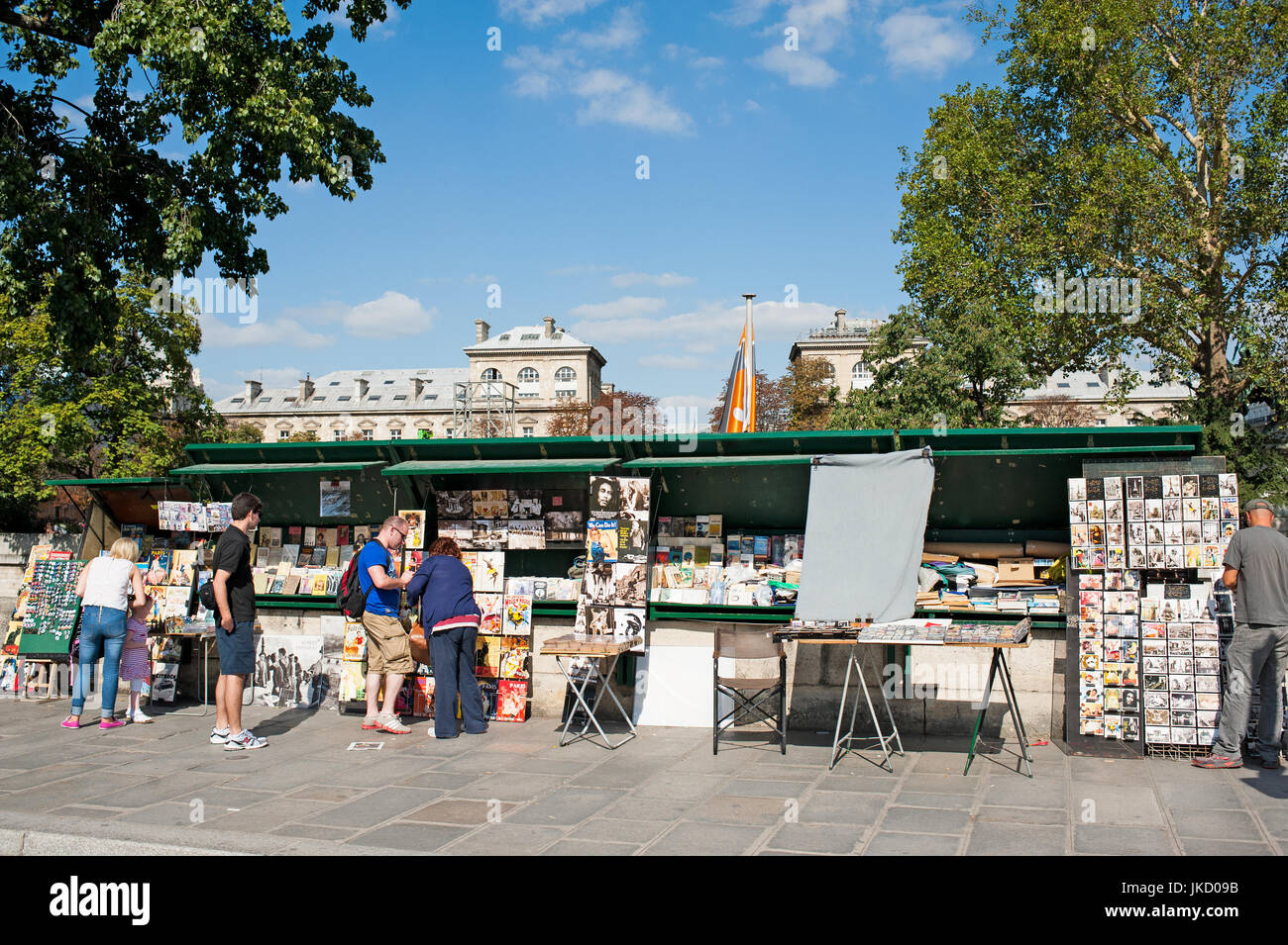 Paris, France - Left Bank books on display on book stall around Notre ...