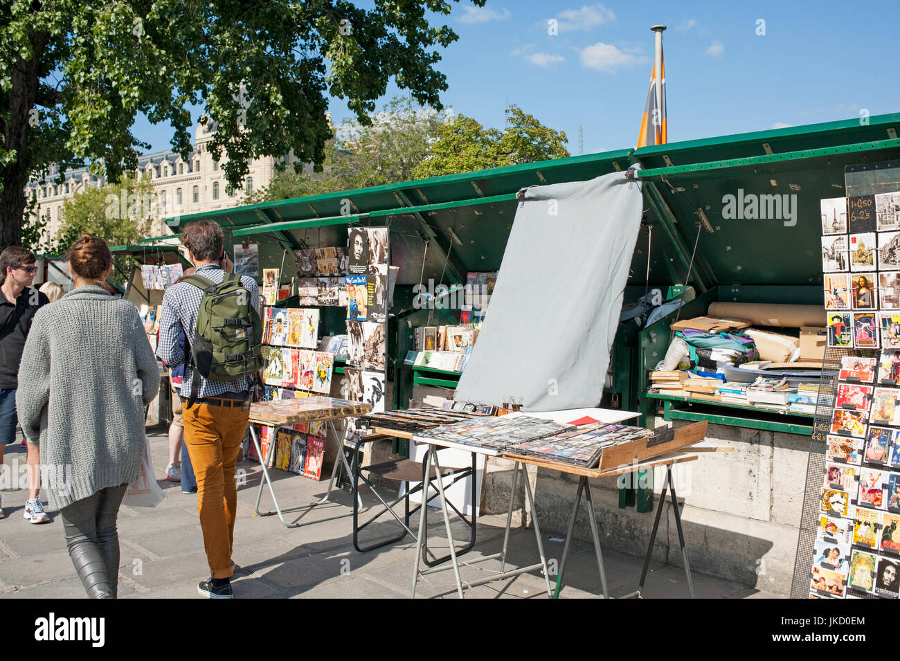 Paris, France - Left Bank books on display on book stall around Notre ...