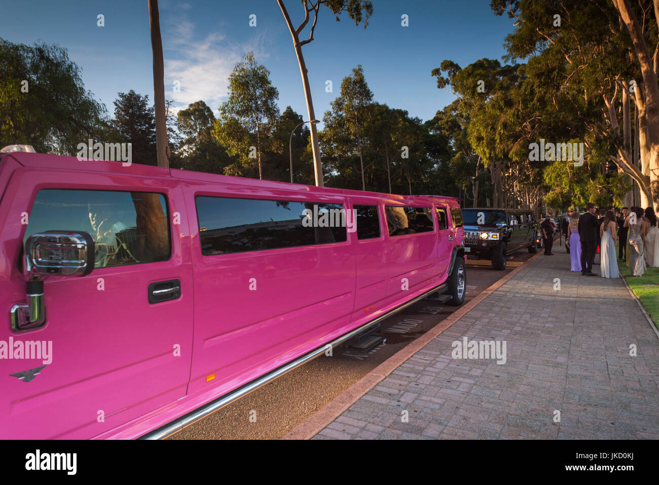 Australia, Western Australia, Perth, Hummer limousine in Kings Park ...