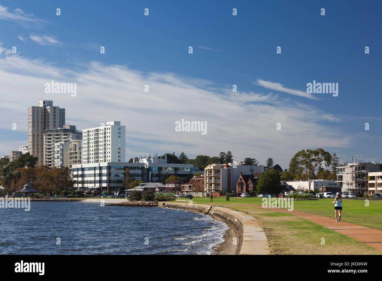 Australia, Western Australia, Perth, South Perth buildings along Swan ...