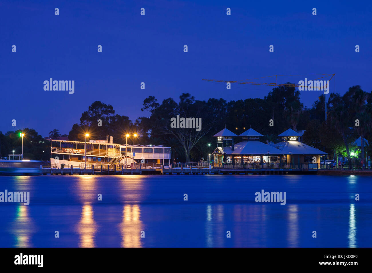 Australia, Western Australia, Perth, South Perth pier, river ferry ...