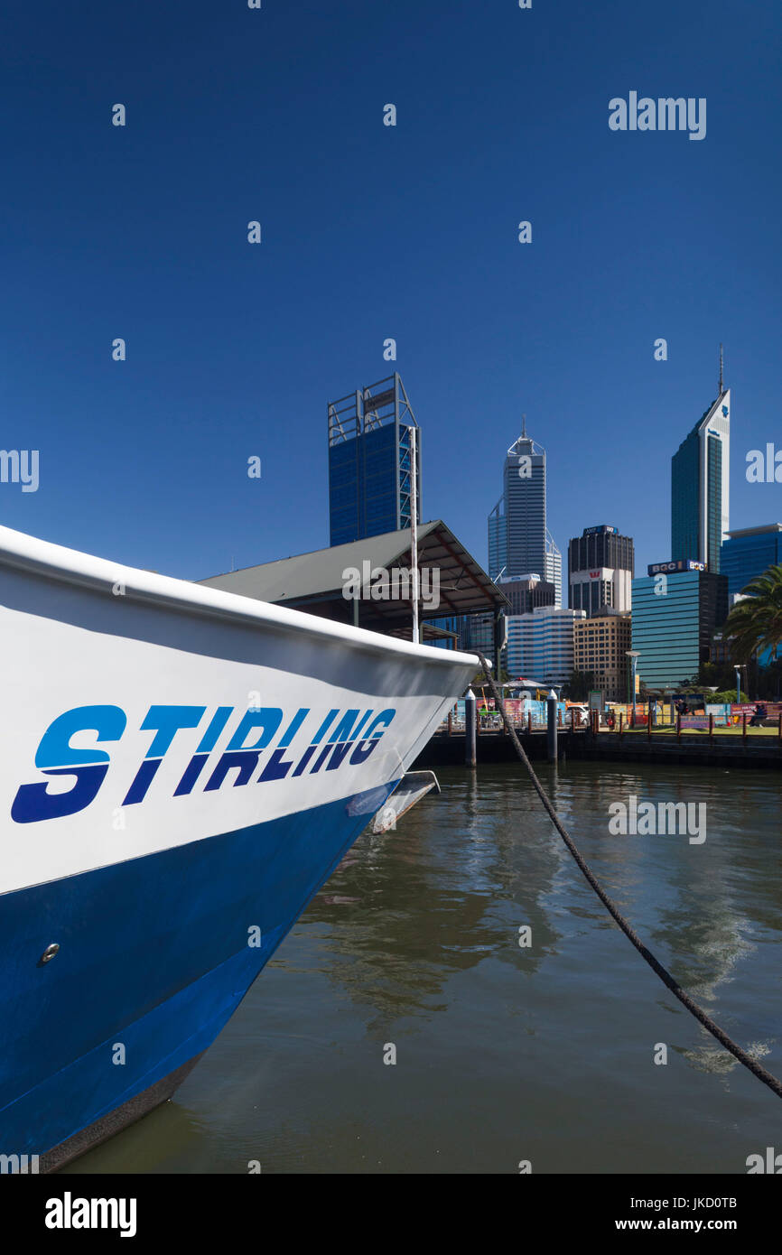 Australia, Western Australia, Perth, city skylline from Barracks Street ...