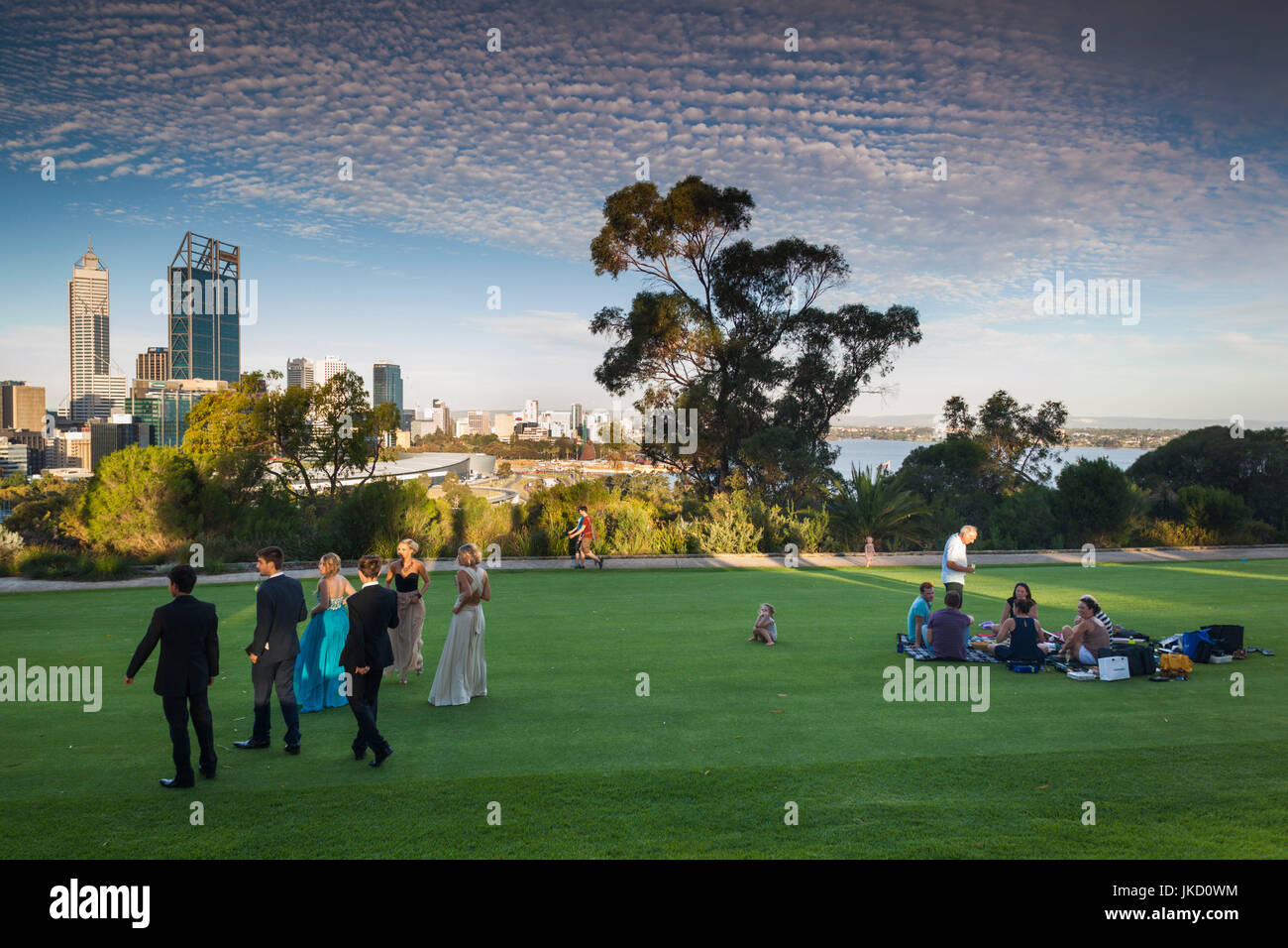 Australia, Western Australia, Perth, people on their way to school prom ...