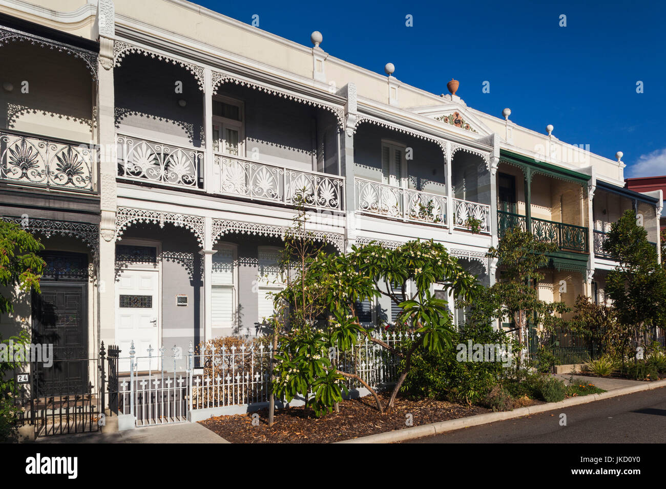 Australia, Western Australia, Perth-Subiaco, row houses along Catherine ...