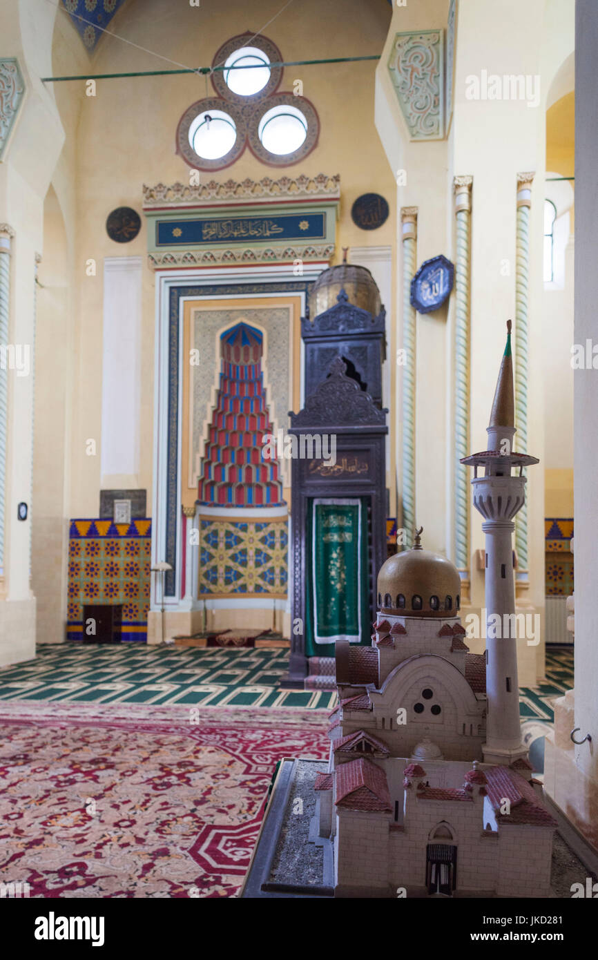 Romania, Black Sea Coast, Constanta, Geamia Hunchiar Mosque, interior ...