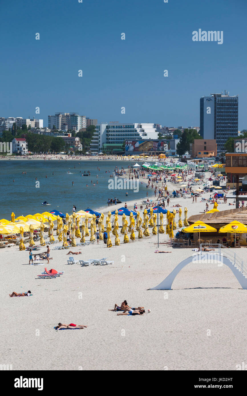 Romania, Black Sea Coast, Mamaia, elevated beach view Stock Photo - Alamy