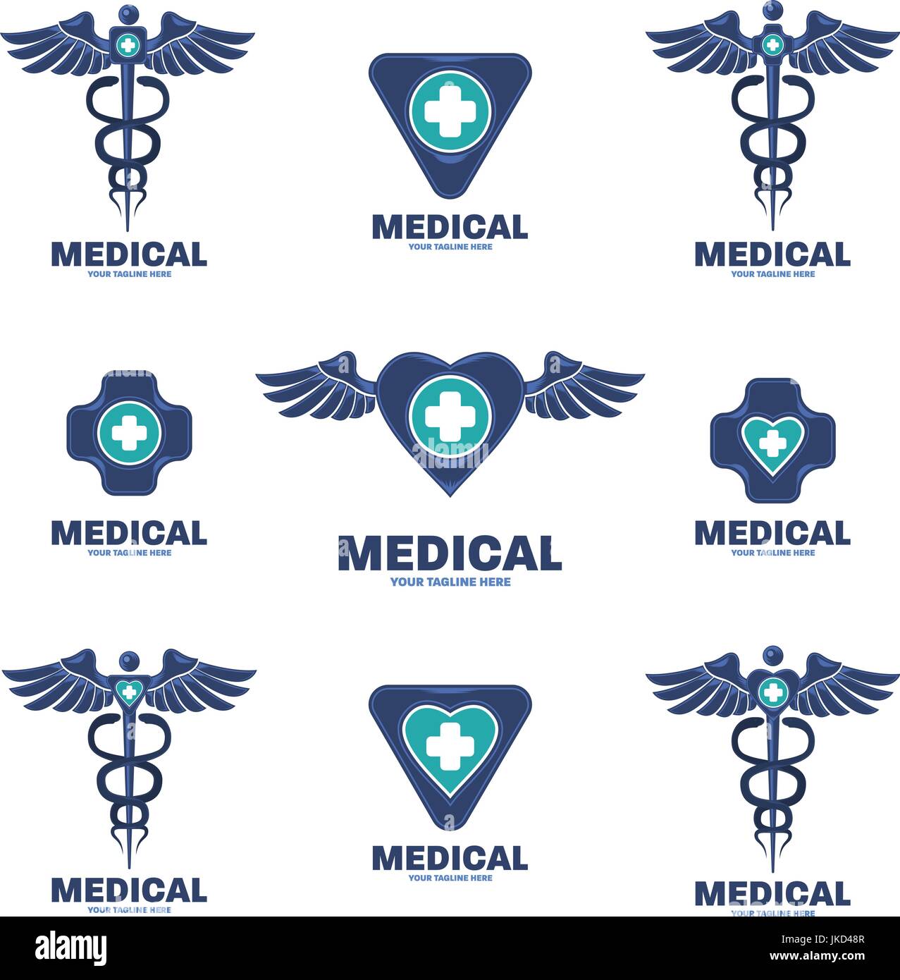 medical logo template design Stock Vector Image & Art - Alamy