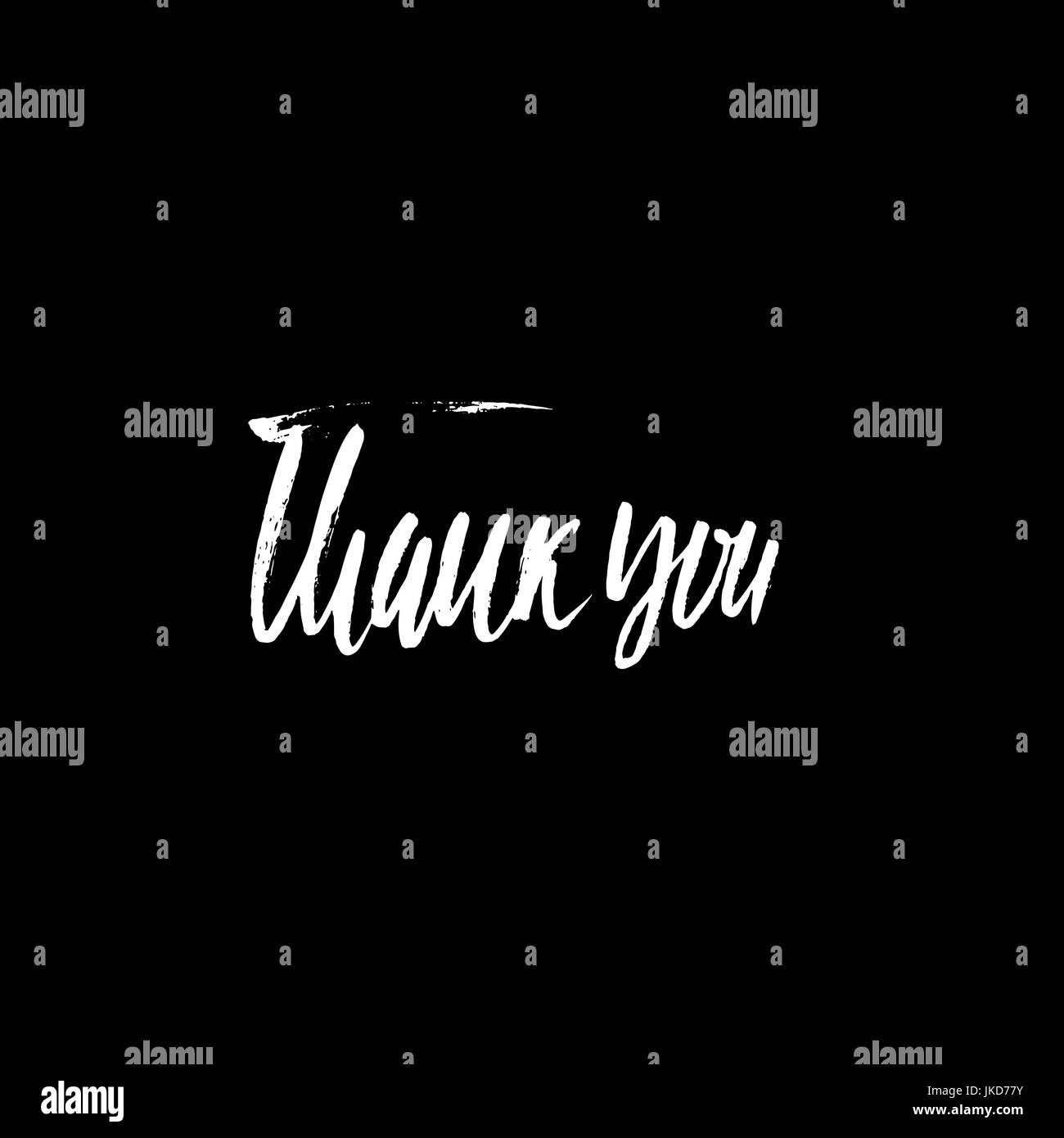 Thank You handwritten inscription. Hand drawn lettering. Thanks card ...