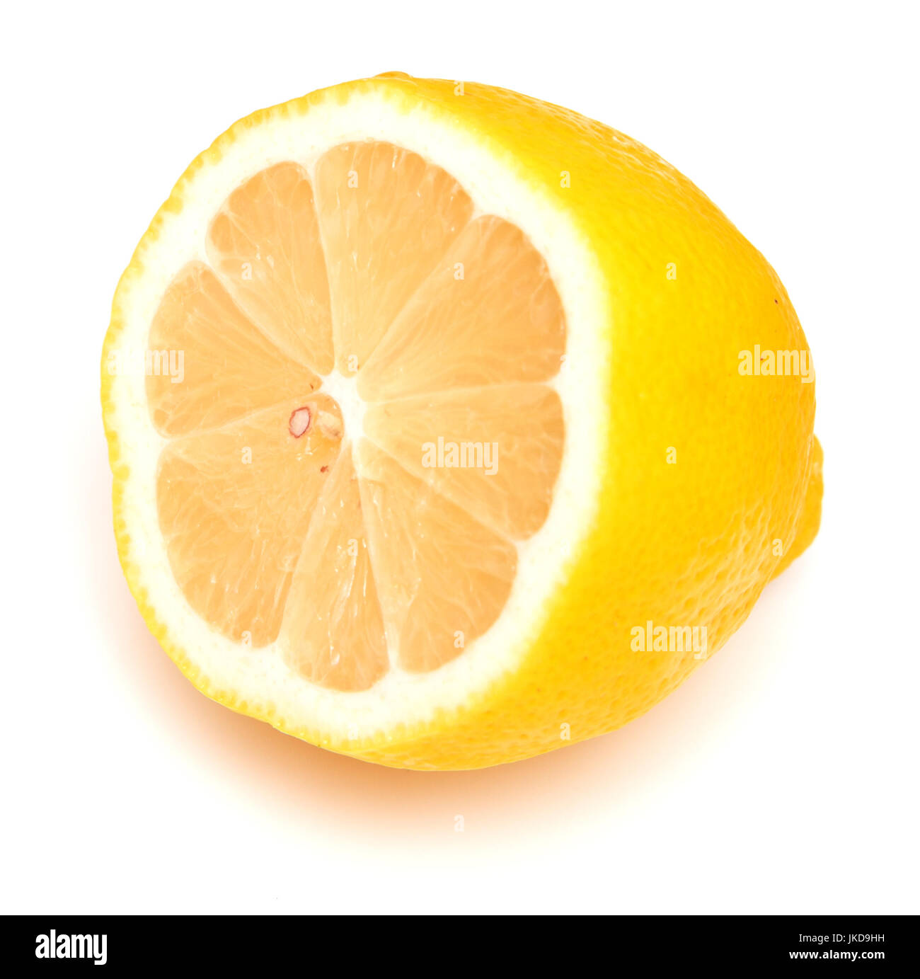 half of lemon isolated on white background Stock Photo - Alamy
