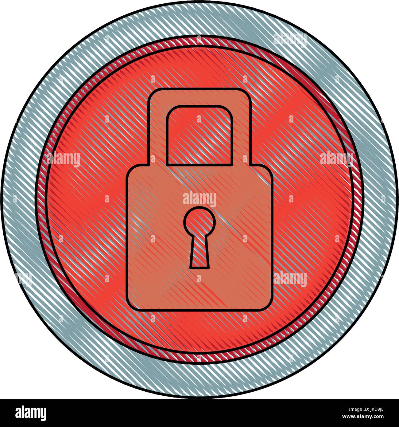 security protection padlock keyhole close symbol Stock Vector Image ...