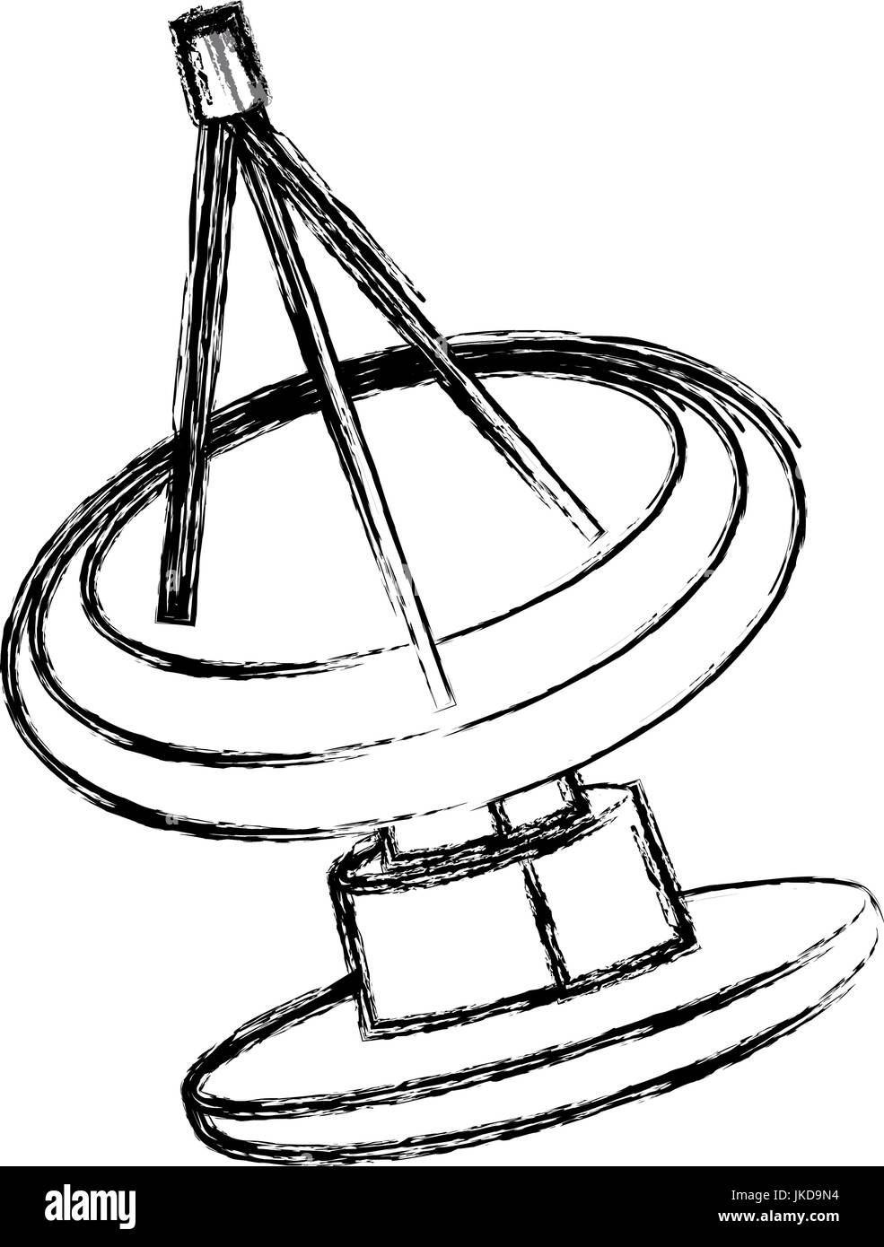 radar satellite dish communication antenna signal Stock Vector Image ...