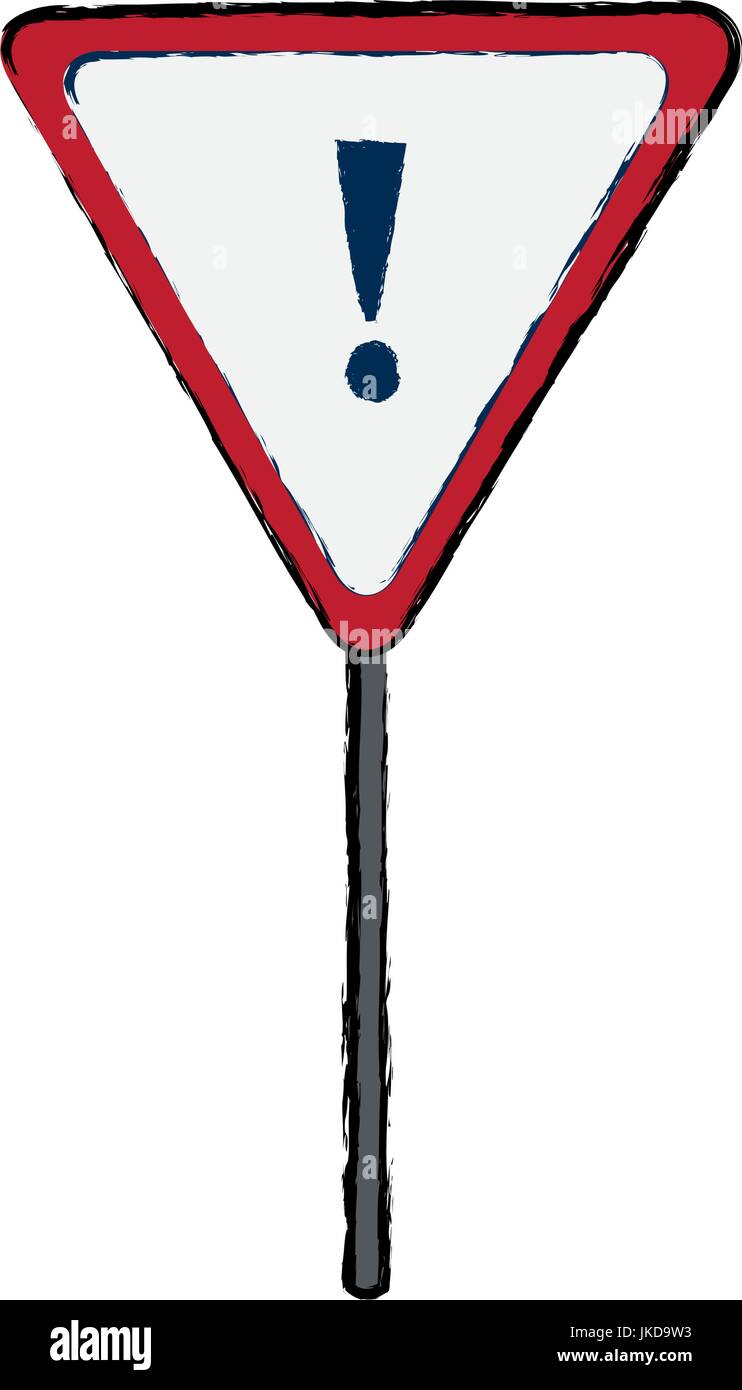 hazard warning attention sign with exclamation mark symbol Stock Vector ...