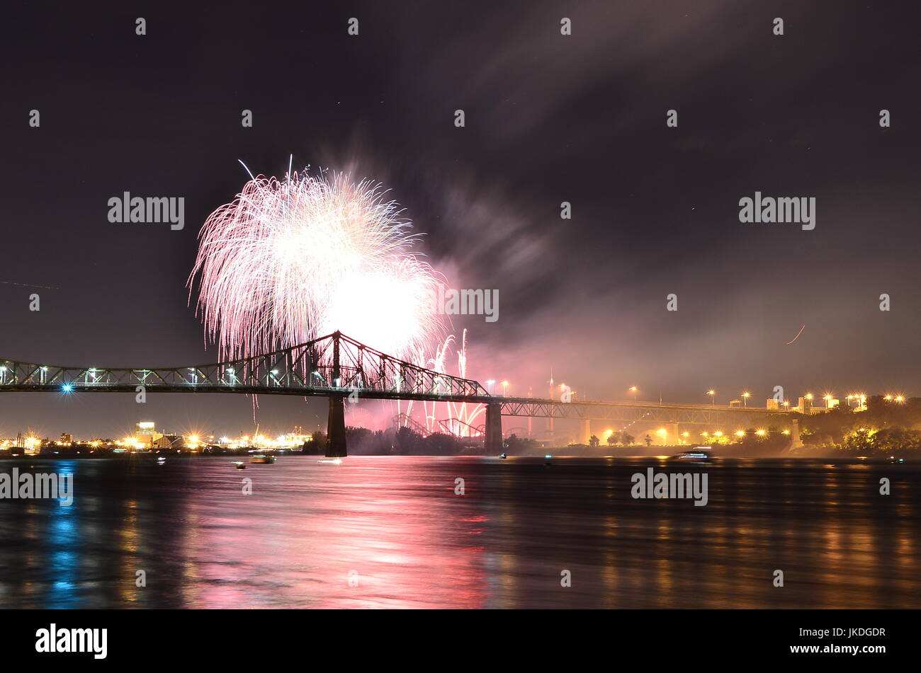 Montreal Fireworks in the Summer Stock Photo - Alamy