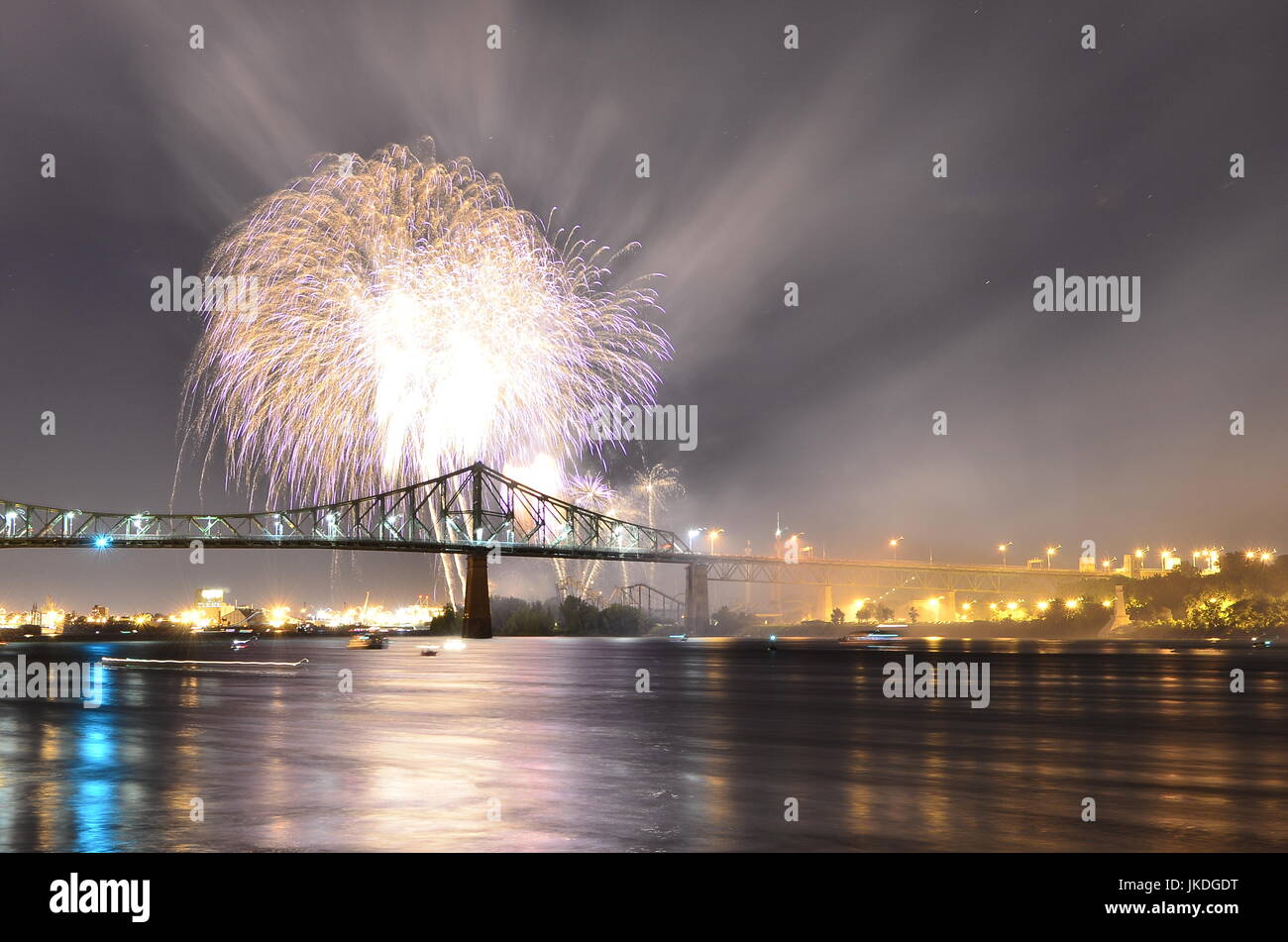 Montreal Fireworks in the Summer Stock Photo - Alamy