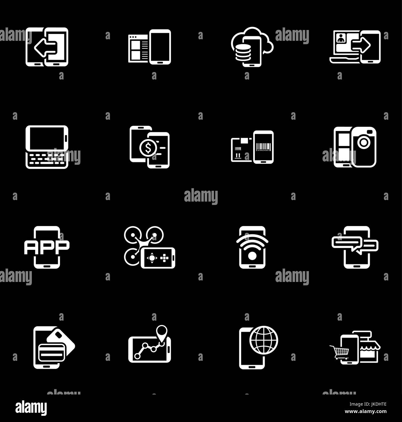 Mobile devices flat design hi-res stock photography and images - Alamy