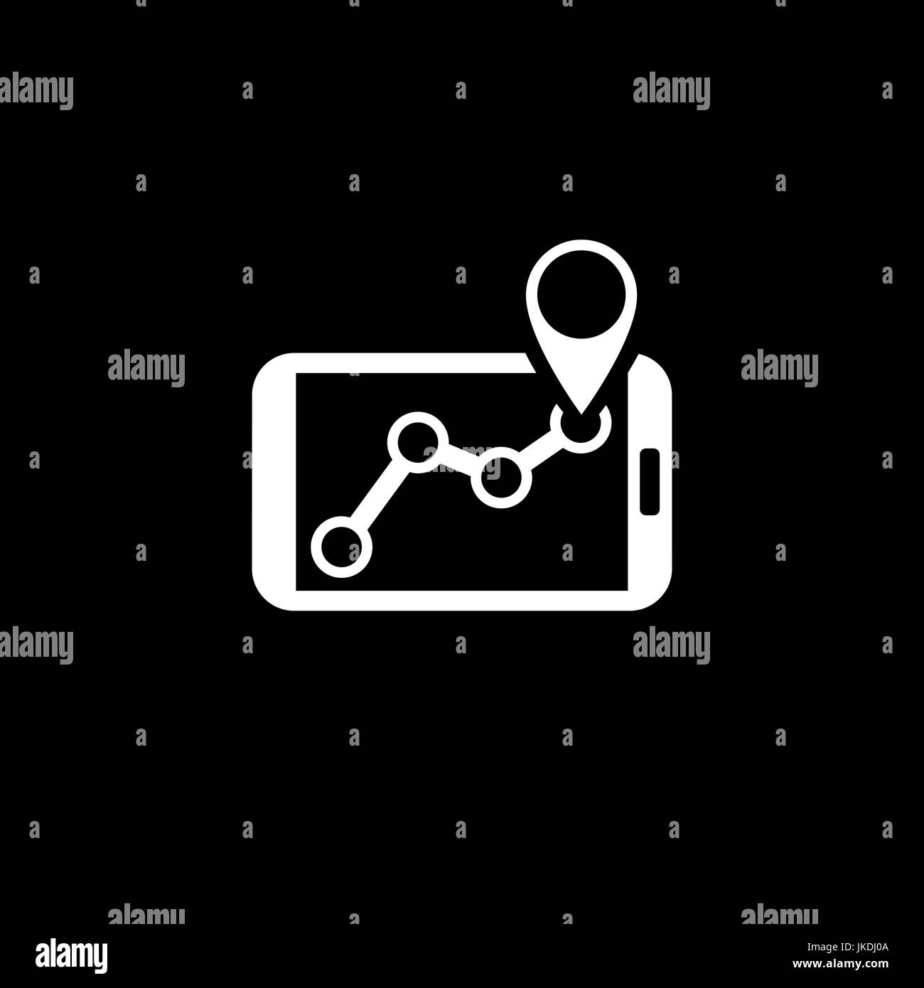 GPS Navigation Icon. Flat Design Stock Vector Image & Art - Alamy