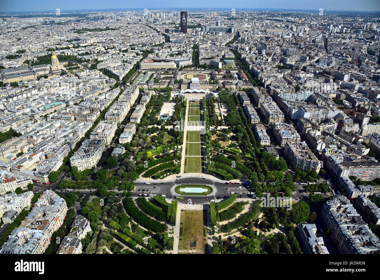 aerial view of paris from eiffel tower,france Stock Photo - Alamy