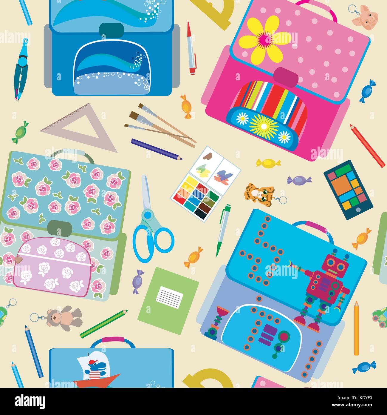 School backpack cartoon Stock Vector Images - Alamy