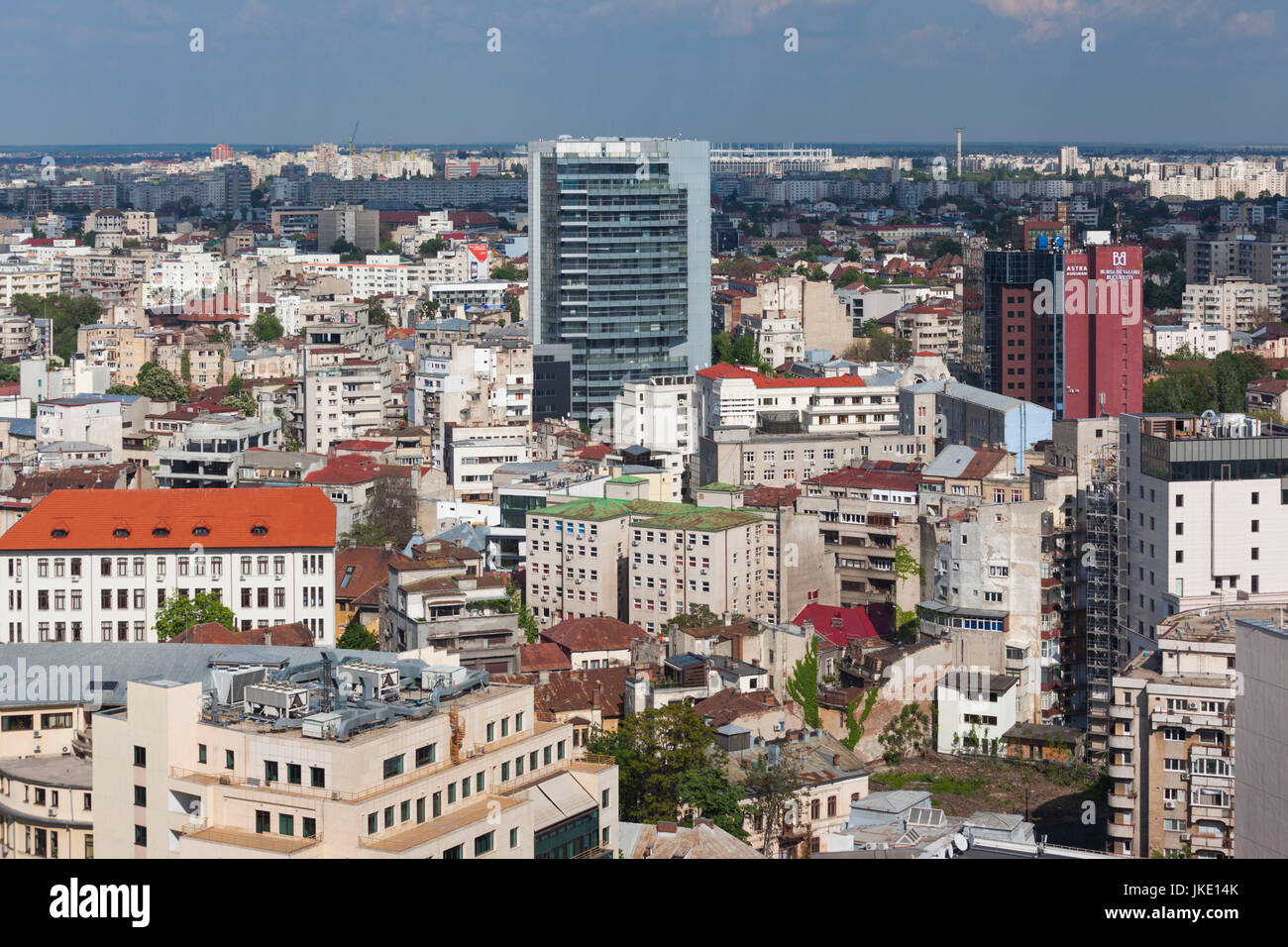 Romania, Bucharest, city skyline, elevated view Stock Photo - Alamy