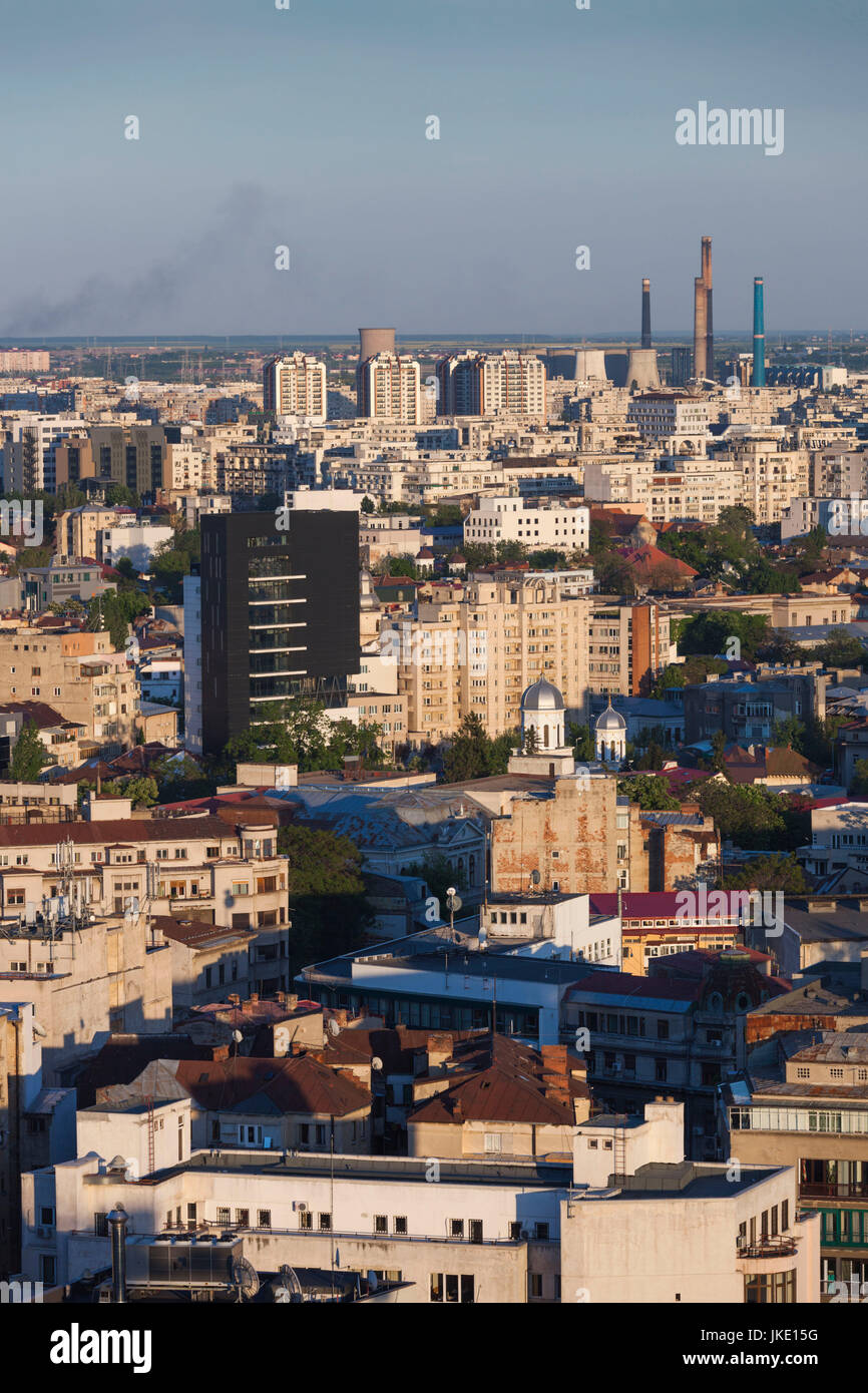 Romania, Bucharest, city skyline, elevated view, sunset Stock Photo - Alamy