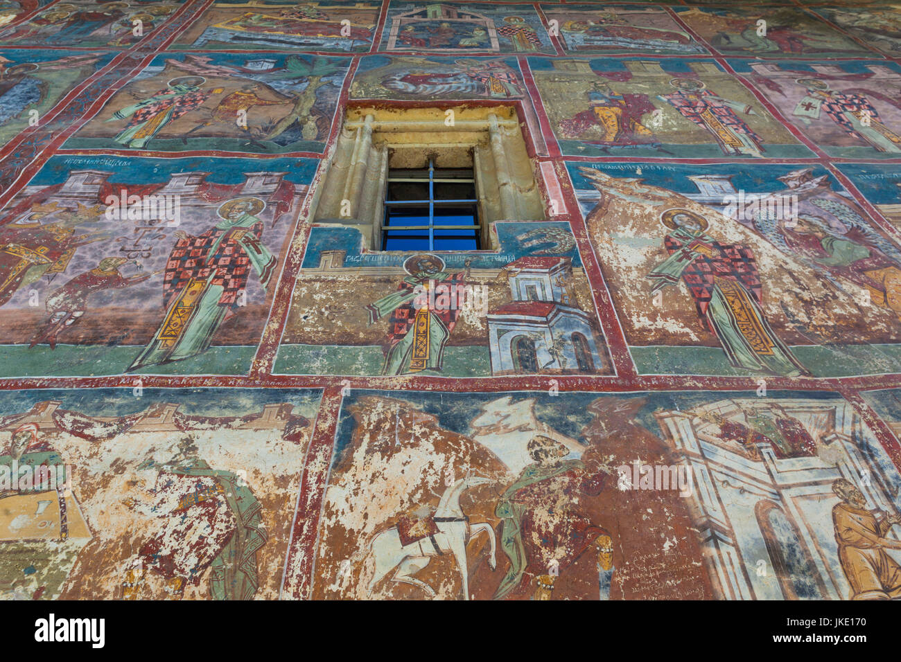 Romania, Bucovina Region, Bucovina Monasteries, Manastirea Humorului ...