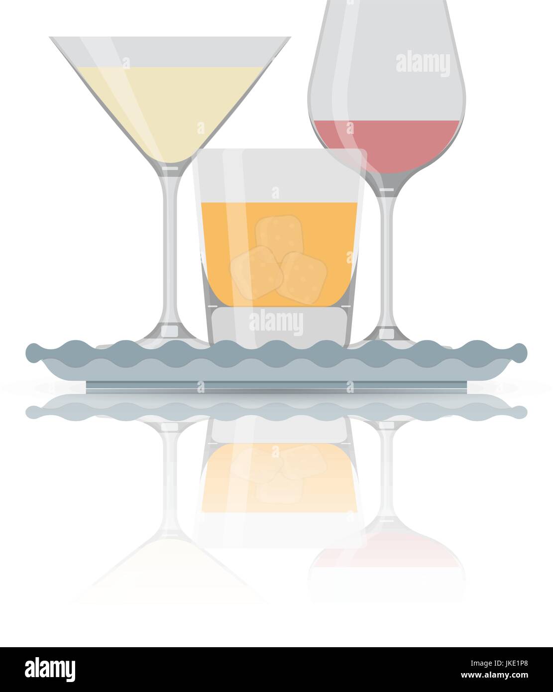 Glassware display Stock Vector Images - Alamy