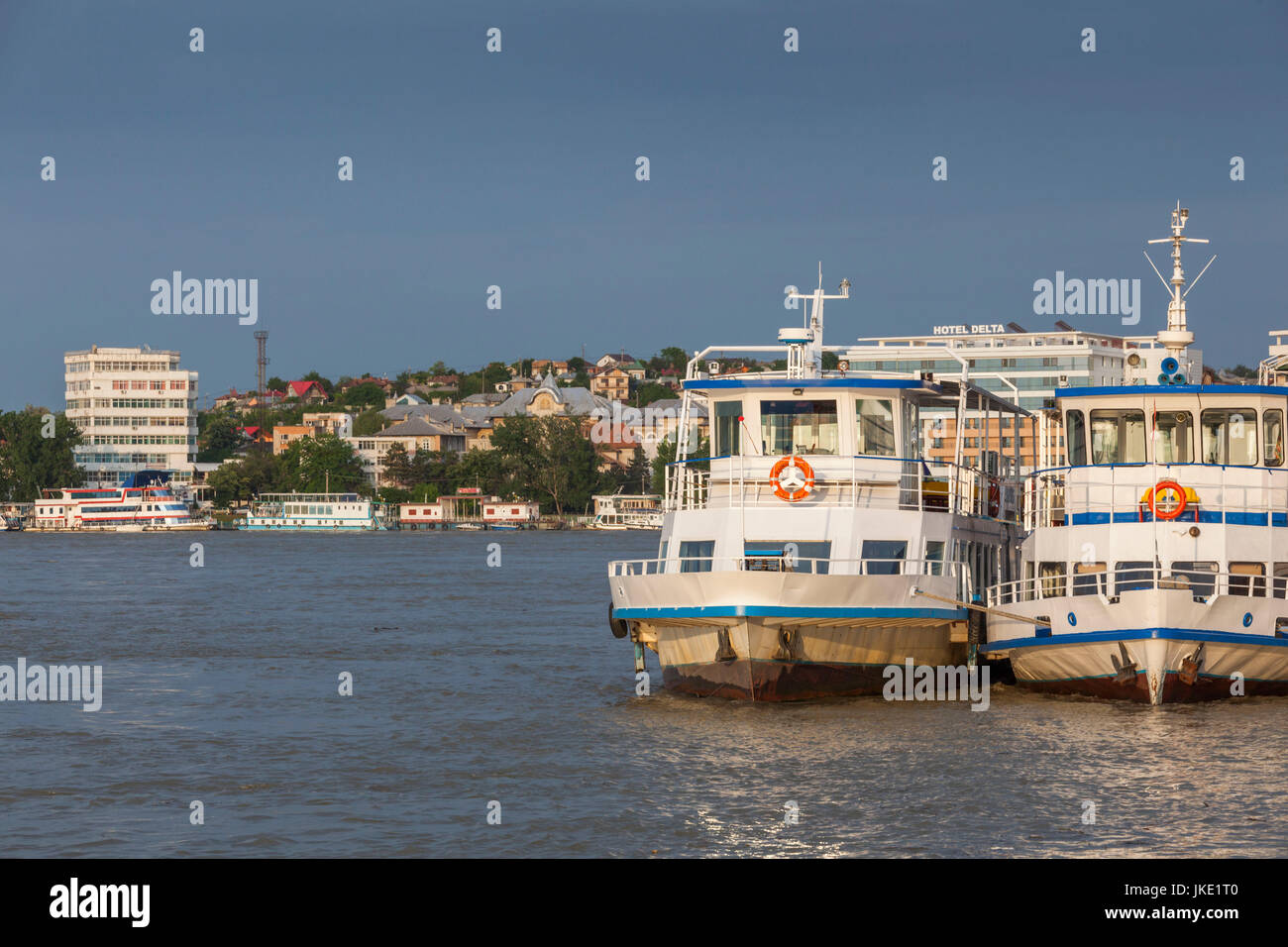 Romania, Danube River Delta, Tulcea, Danube River waterfront Stock ...