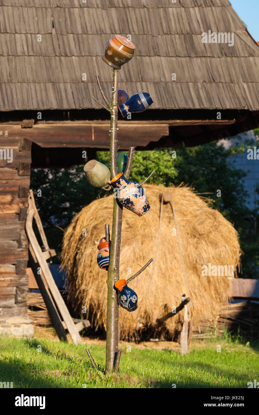Romania, Maramures Region, Baia Mare, outdoor village life exhibit ...