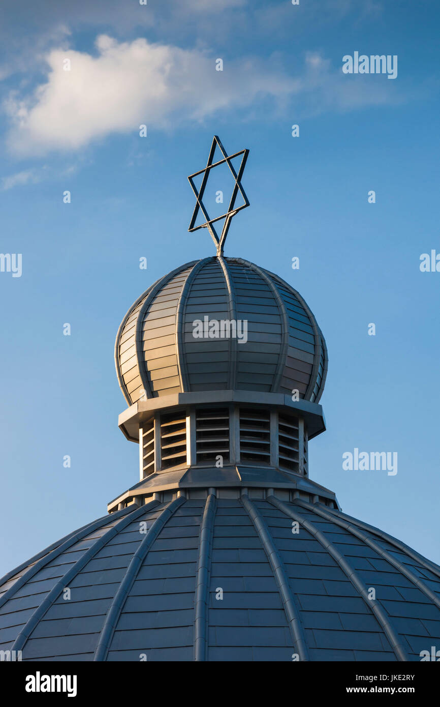 Romania, Moldovia Region, Iasi, The Great Synagogue, dome with Star of ...