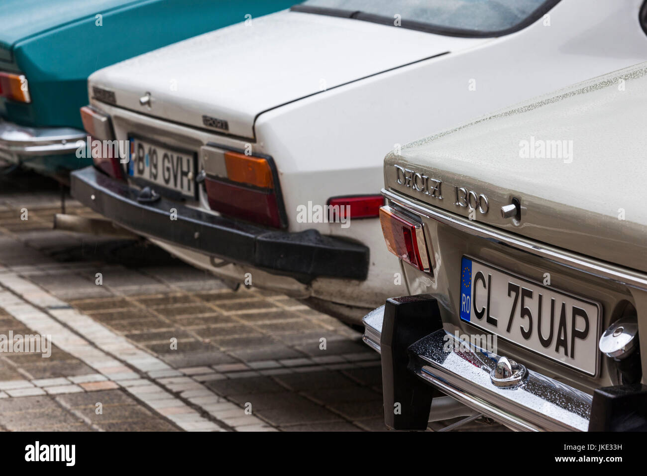 Antique car show of 1970s 1980s era romanian dacia cars hi-res stock ...