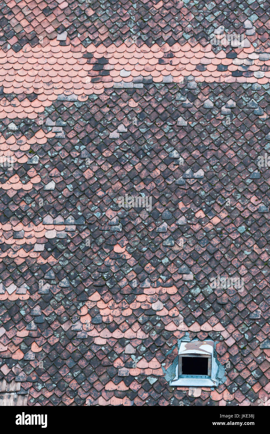 Romania, Transylvania, Brasov, elevated view of town rooftops Stock ...