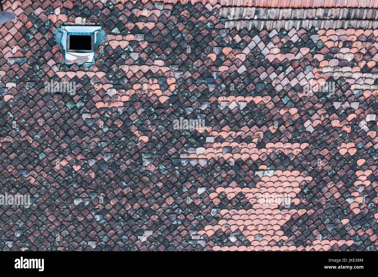 Romania, Transylvania, Brasov, elevated view of town rooftops Stock ...