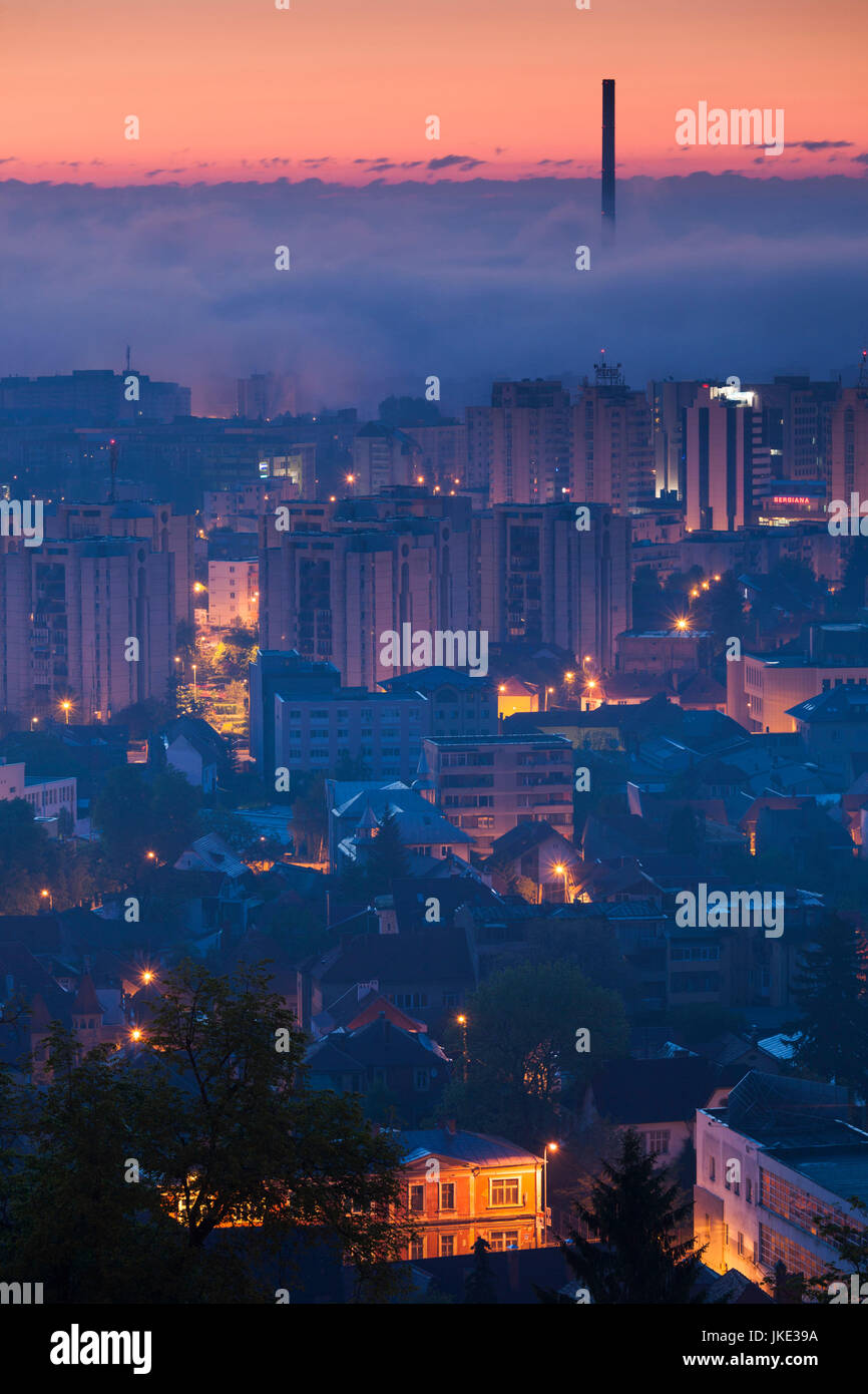 Romania, Transylvania, Brasov, new city and CET Brasov thermal energy ...