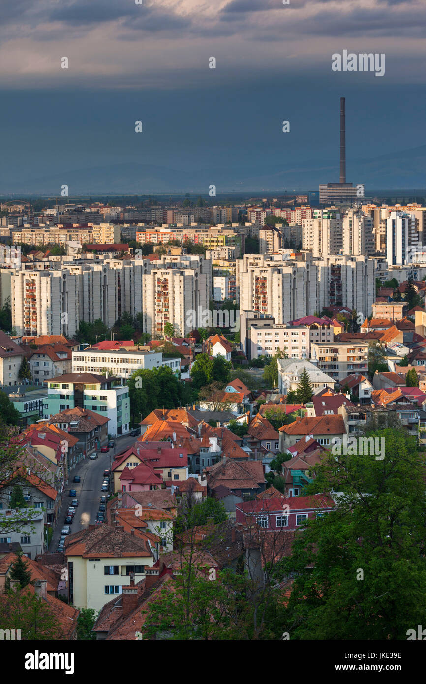 Romania, Transylvania, Brasov, new city and CET Brasov thermal energy ...