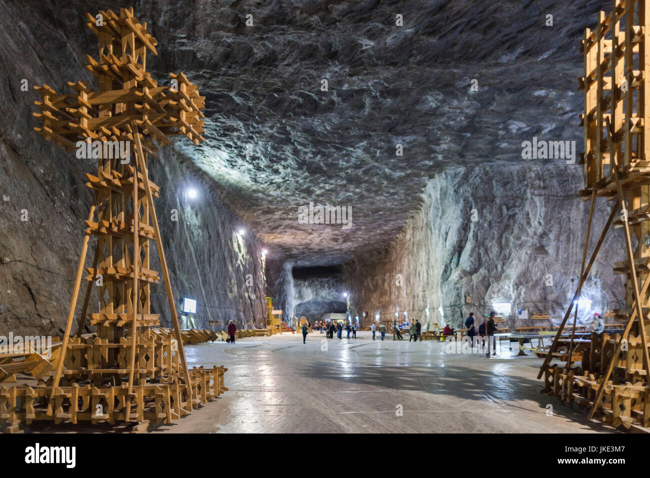 Romania, Transylvania, Praid, Praid Salt Mine, mine church Stock Photo ...