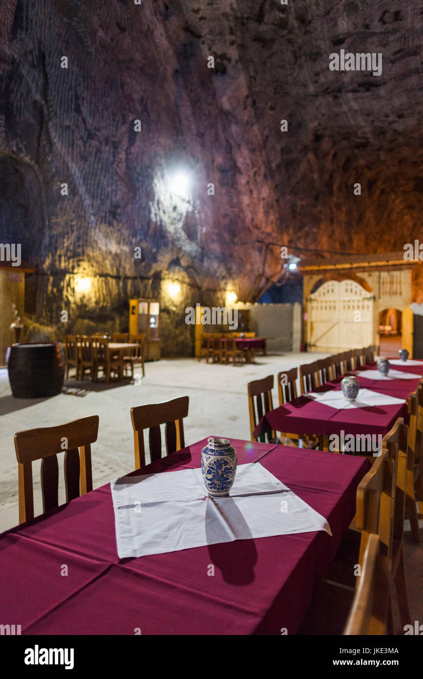 Romania, Transylvania, Praid, Praid Salt Mine, mine restaurant Stock ...