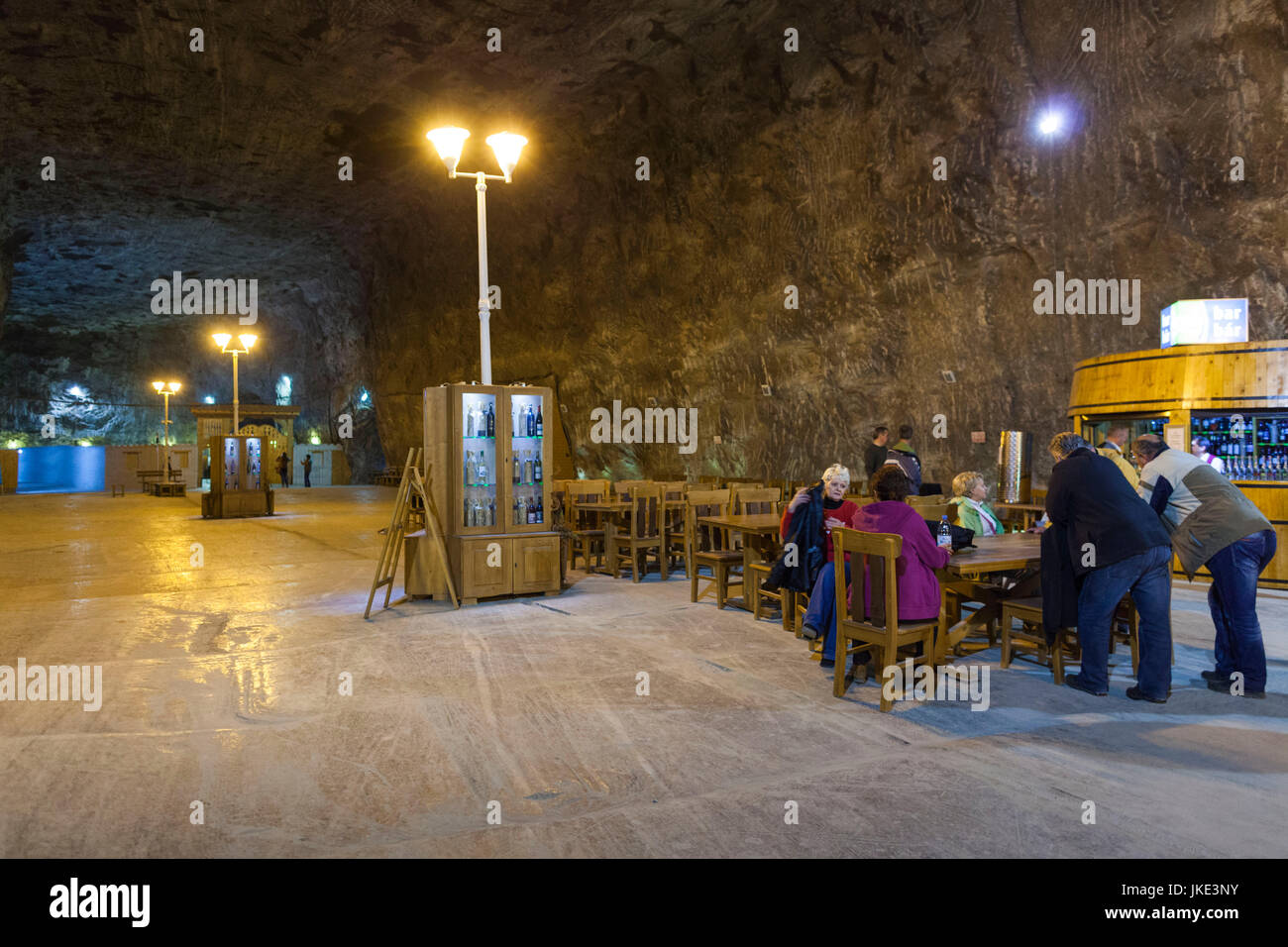 Romania, Transylvania, Praid, Praid Salt Mine, mine restaurant Stock ...