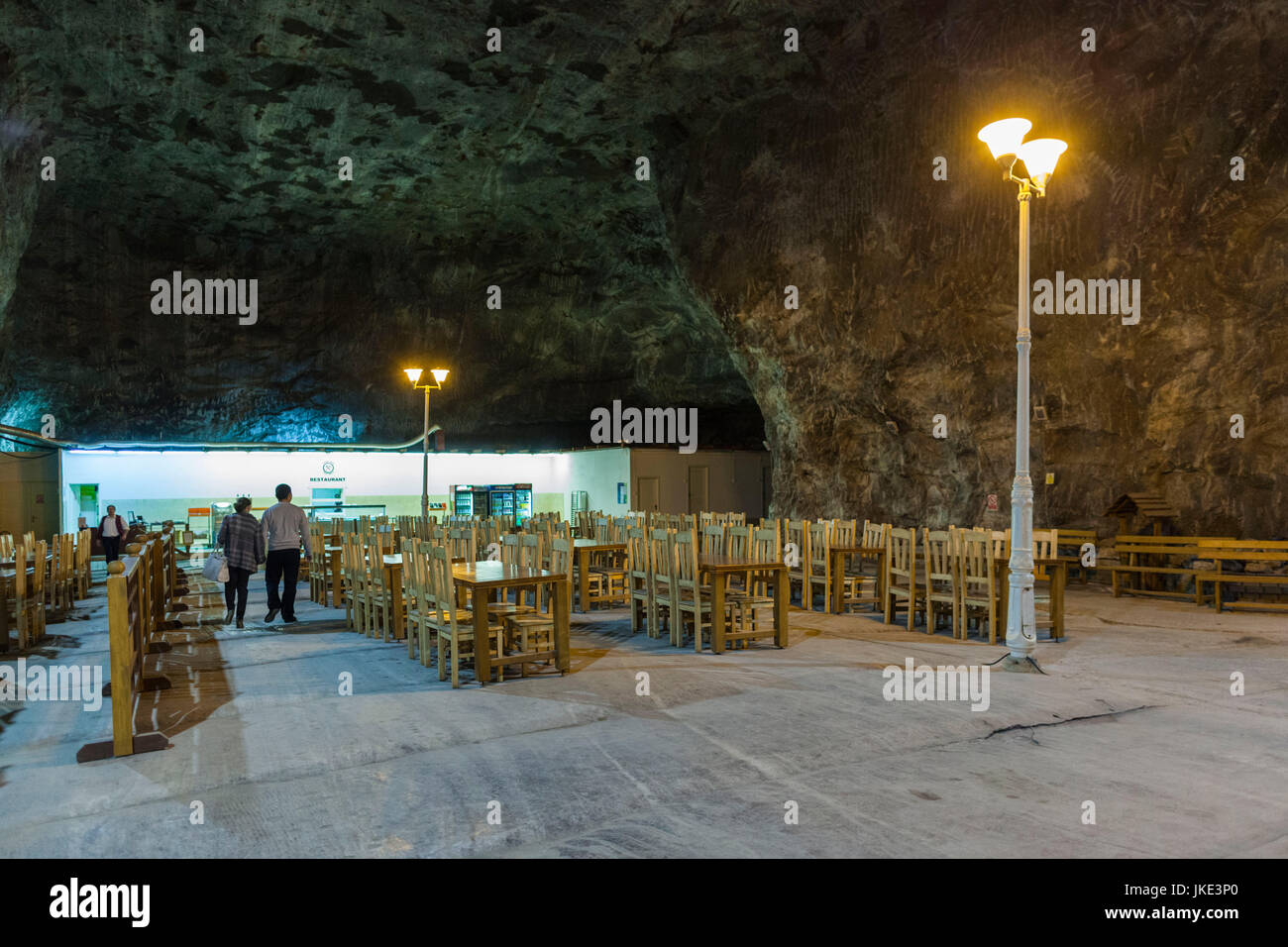 Romania, Transylvania, Praid, Praid Salt Mine, mine restaurant Stock ...