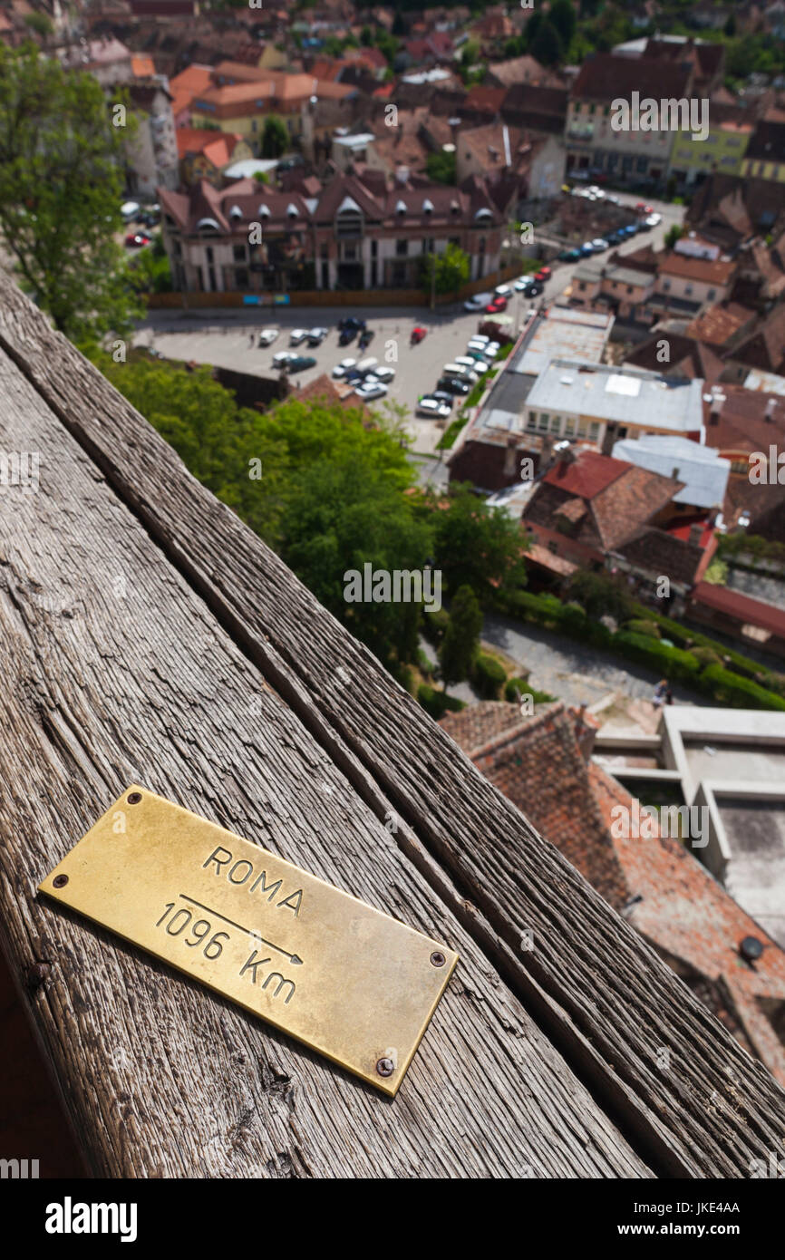 Romania, Transylvania, Sighisoara, clock tower, built in 1280 ...