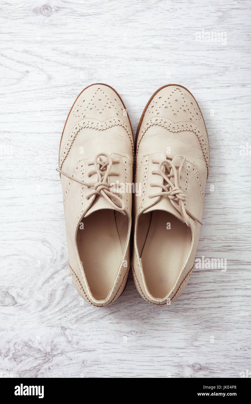 Flat lay women's fashion shoes casual design on white background ...