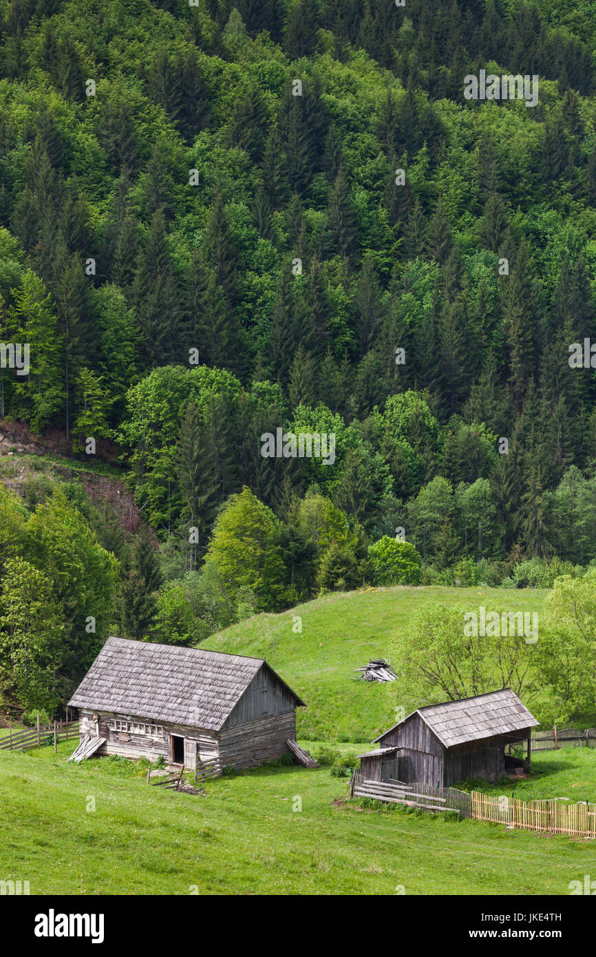 Romania, Transylvania, Tihuta Pass, mountain buildings of the pass also ...