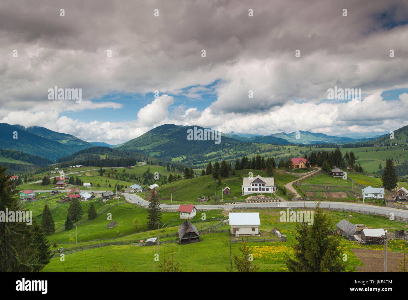 Romania, Transylvania, Tihuta Pass, mountain buildings of the pass also ...