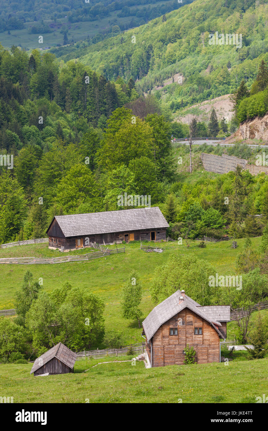 Romania, Transylvania, Tihuta Pass, mountain buildings of the pass also ...