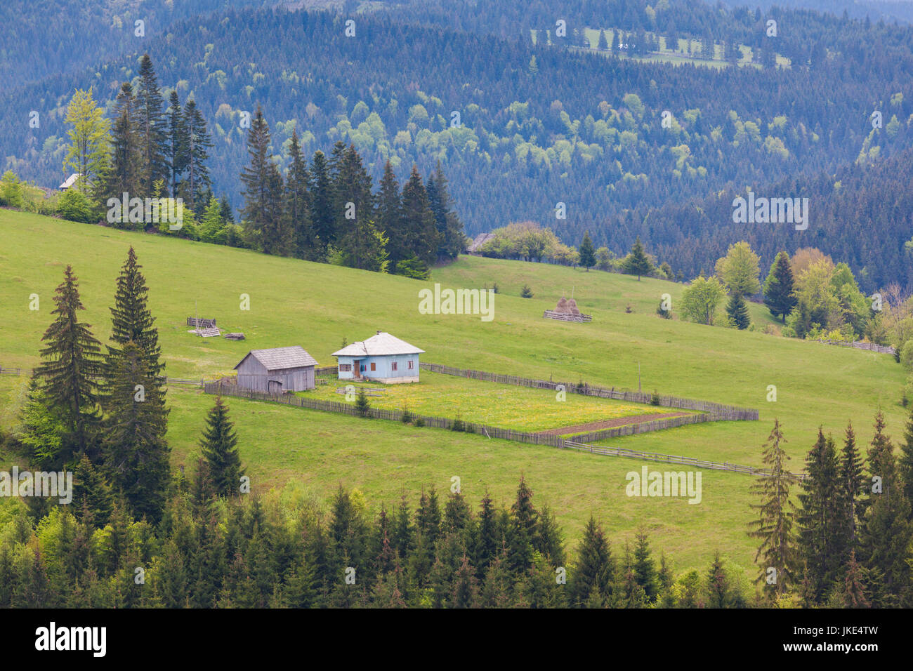 Romania, Transylvania, Tihuta Pass, mountain buildings of the pass also ...