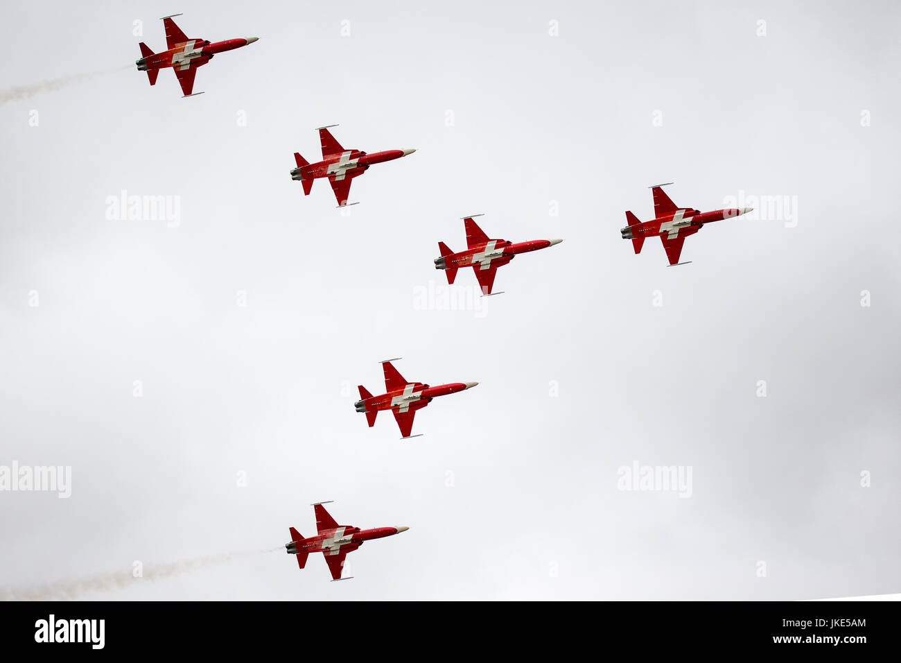 The Swiss aerobatic team Patrouille Suisse with their F-5E Tiger II in ...